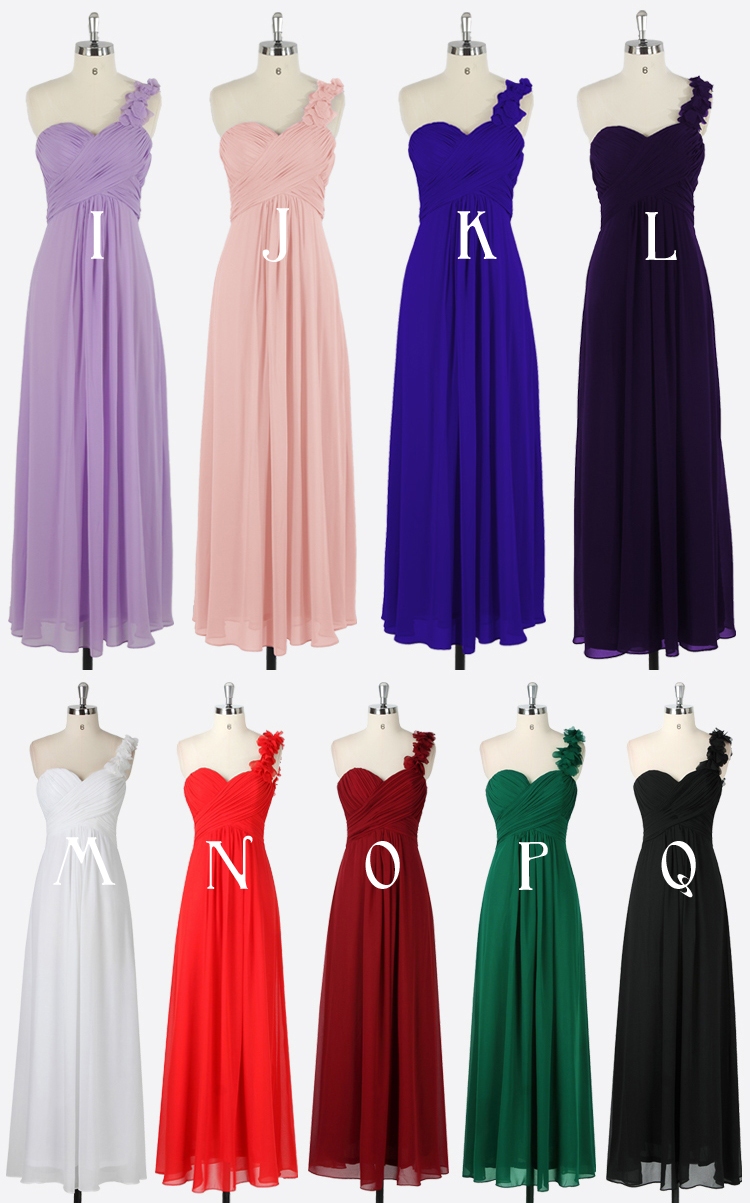 Custom Made Bridesmaid Dresses/ Gown In Various Colors - Plain Chiffon Long Dress - Plus Size ...